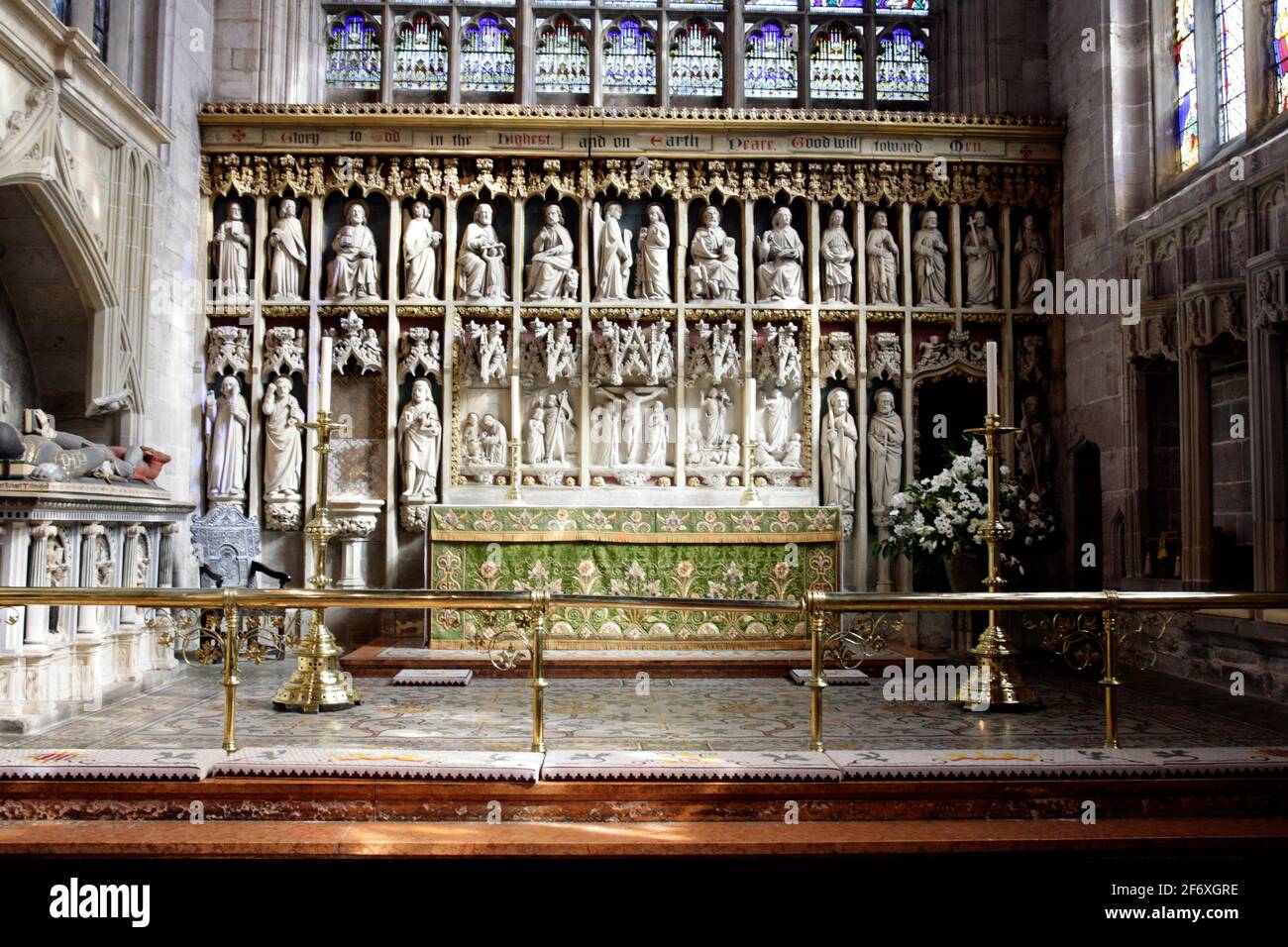 The Chancel Reredos, Church of St Laurence, Ludlow, Shropshire Stock Photo - Alamy