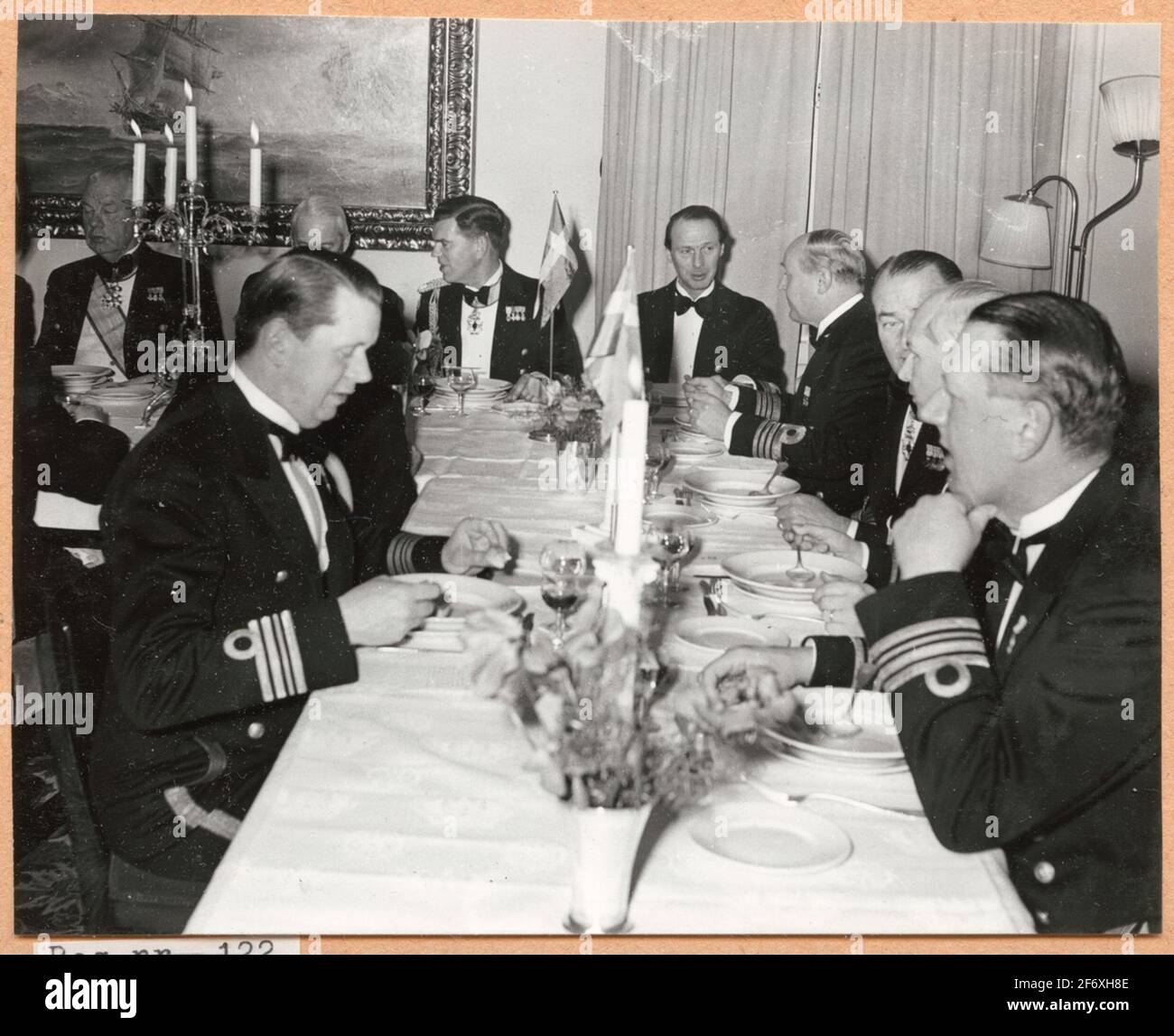 Military at dinner table Stock Photo - Alamy