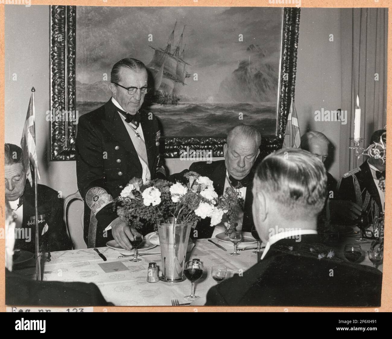 Military at dinner table Stock Photo - Alamy