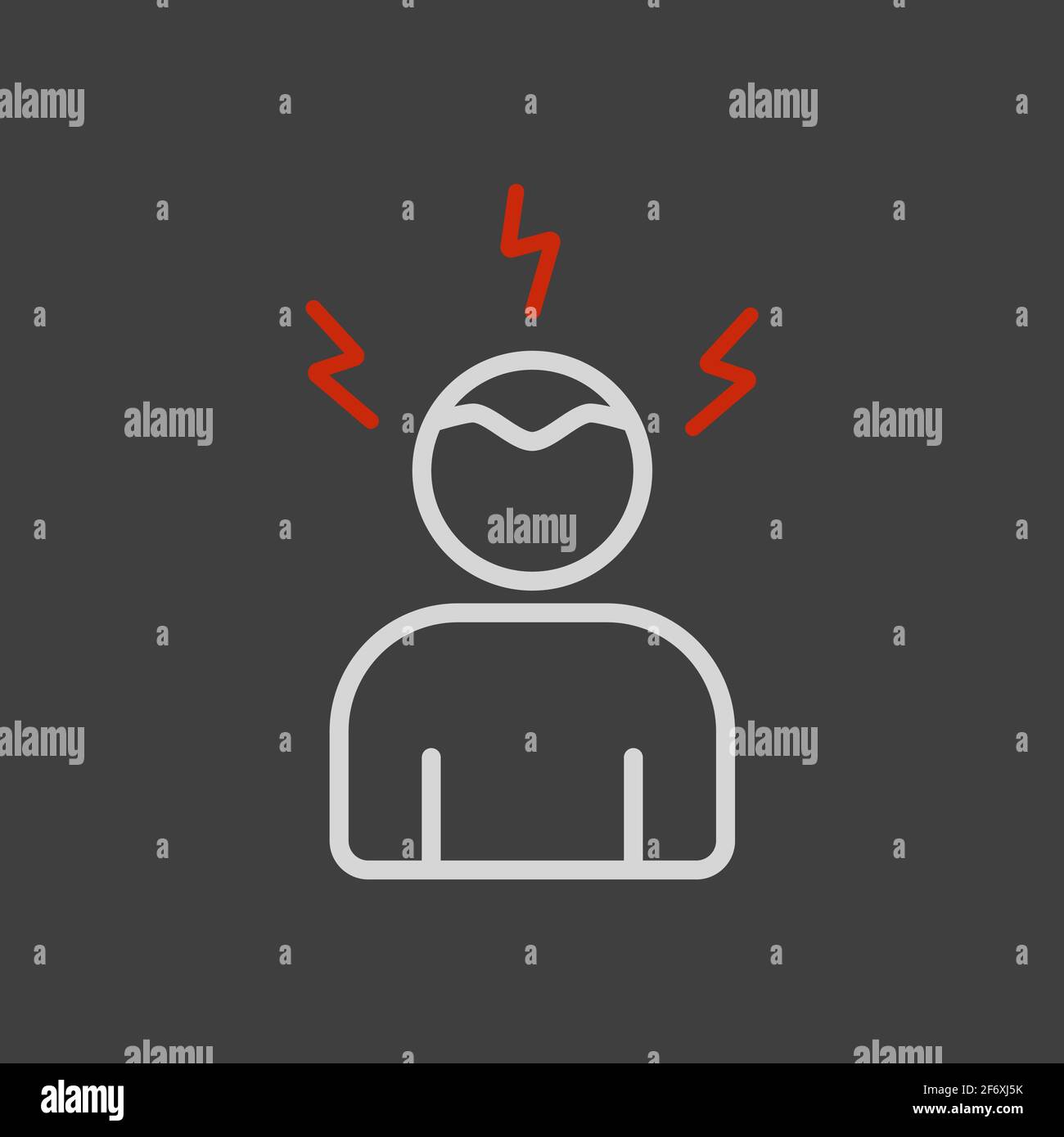 Novel Coronavirus symptoms headaches vector icon. Graph symbol for ...