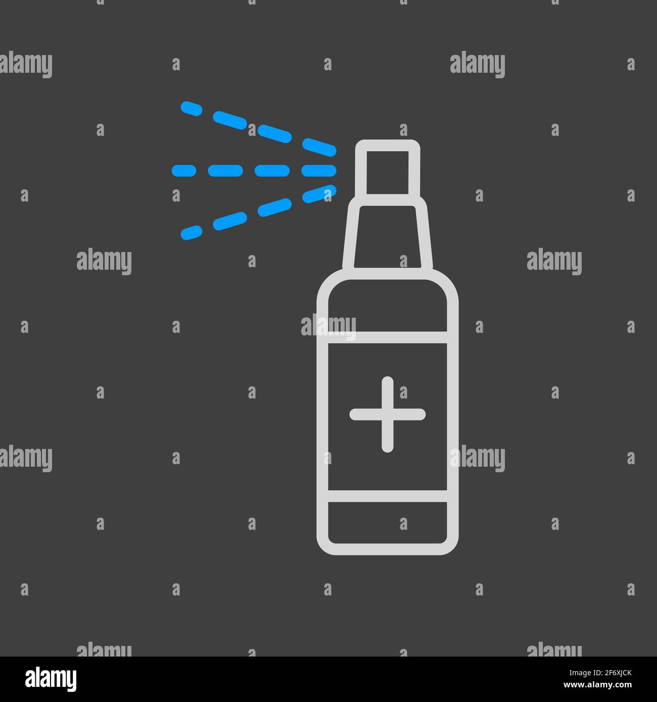 Anti-bacterial sanitizer spray, hand sanitizer vector icon. Coronavirus ...