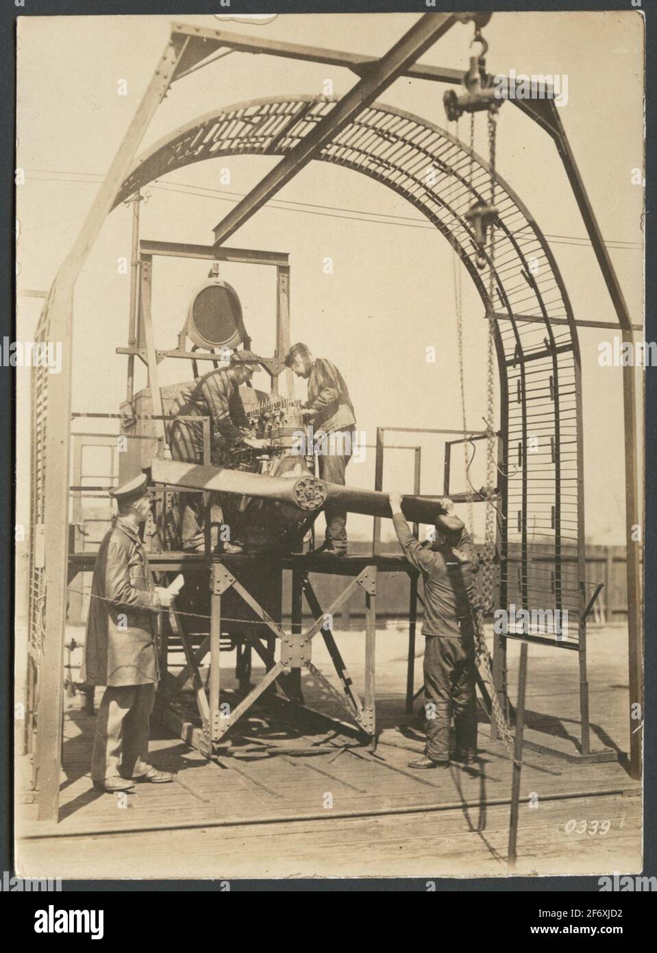 The picture shows a test facility for aircraft engines. The picture ...