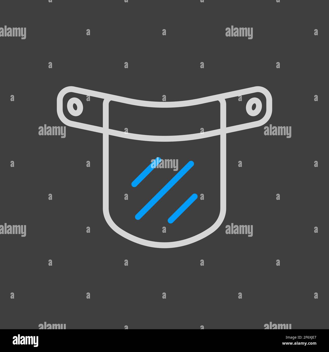 Plastic protective face shield vector icon. Medical sign. Coronavirus ...