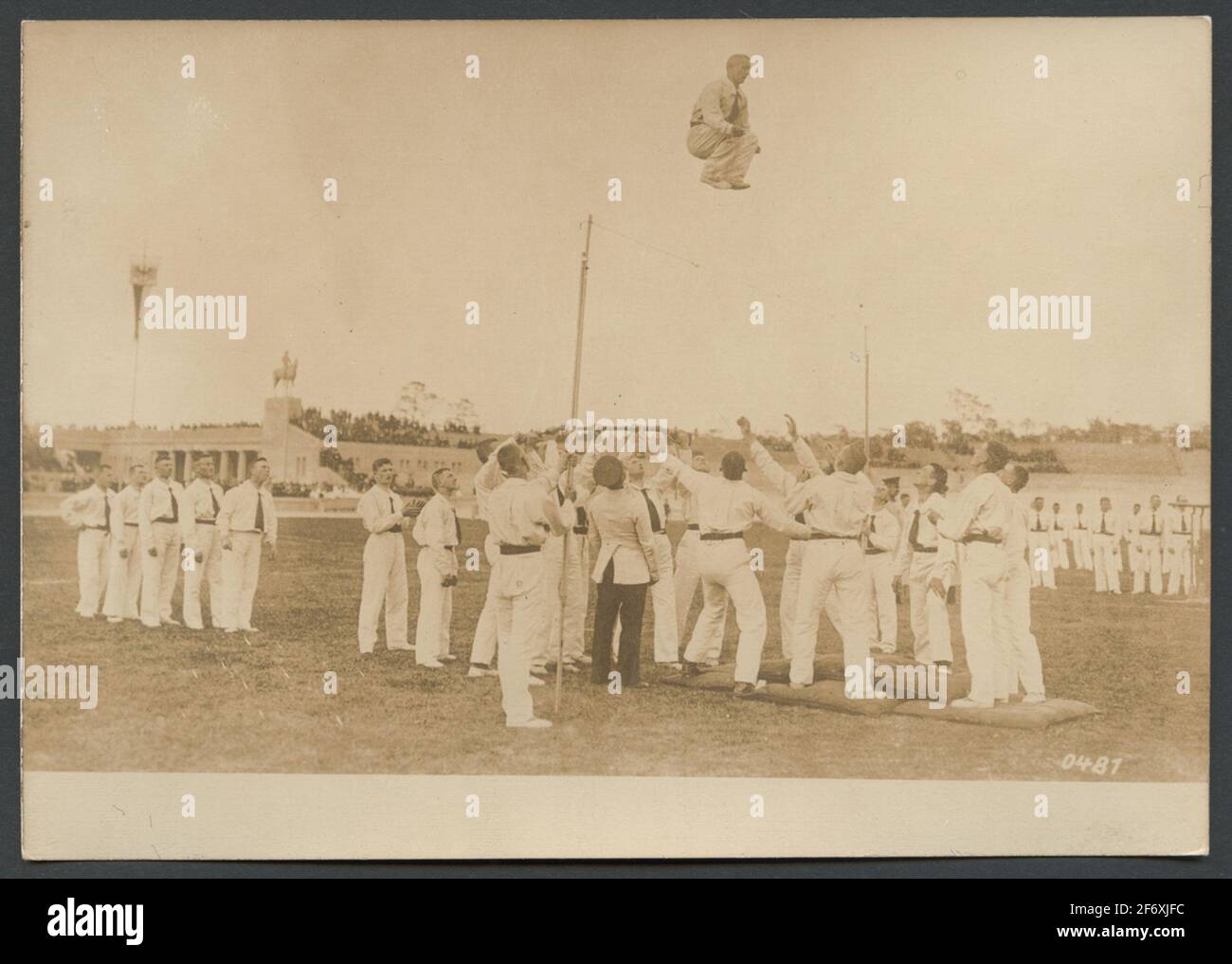 Group of athletes stands in hi-res stock photography and images - Alamy