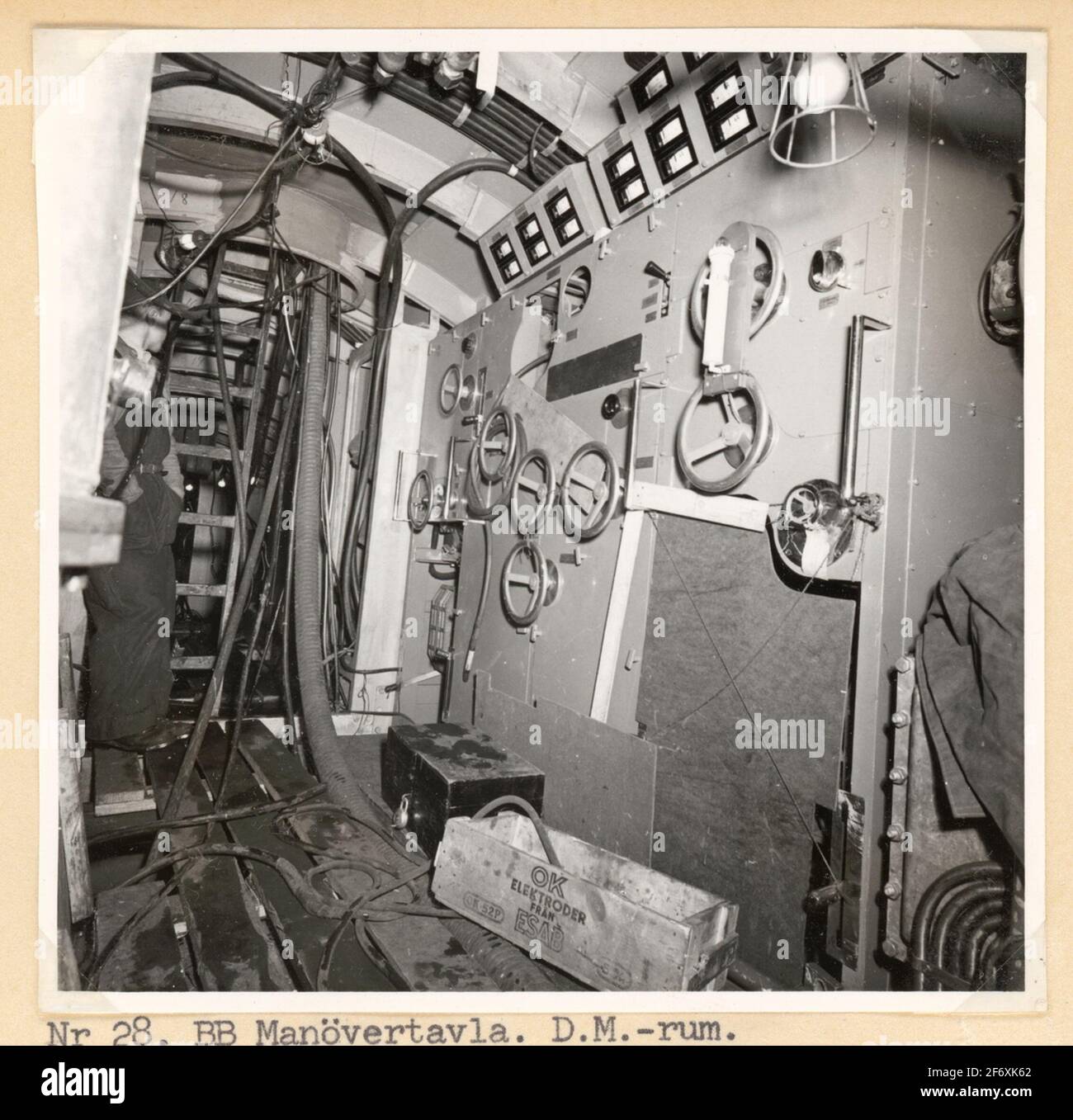 BB control board.D.M. Rum .. Kockums AB (depicted name), The shark ...