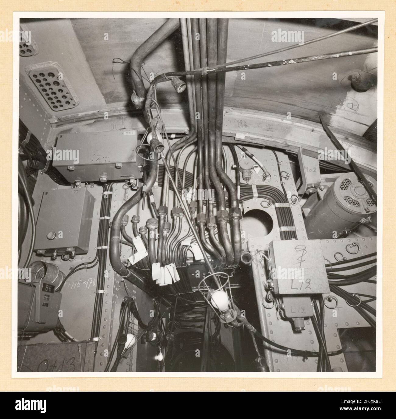 Officer room.Spt.44 seen aft .. Kockums AB (depicted name), shark ...