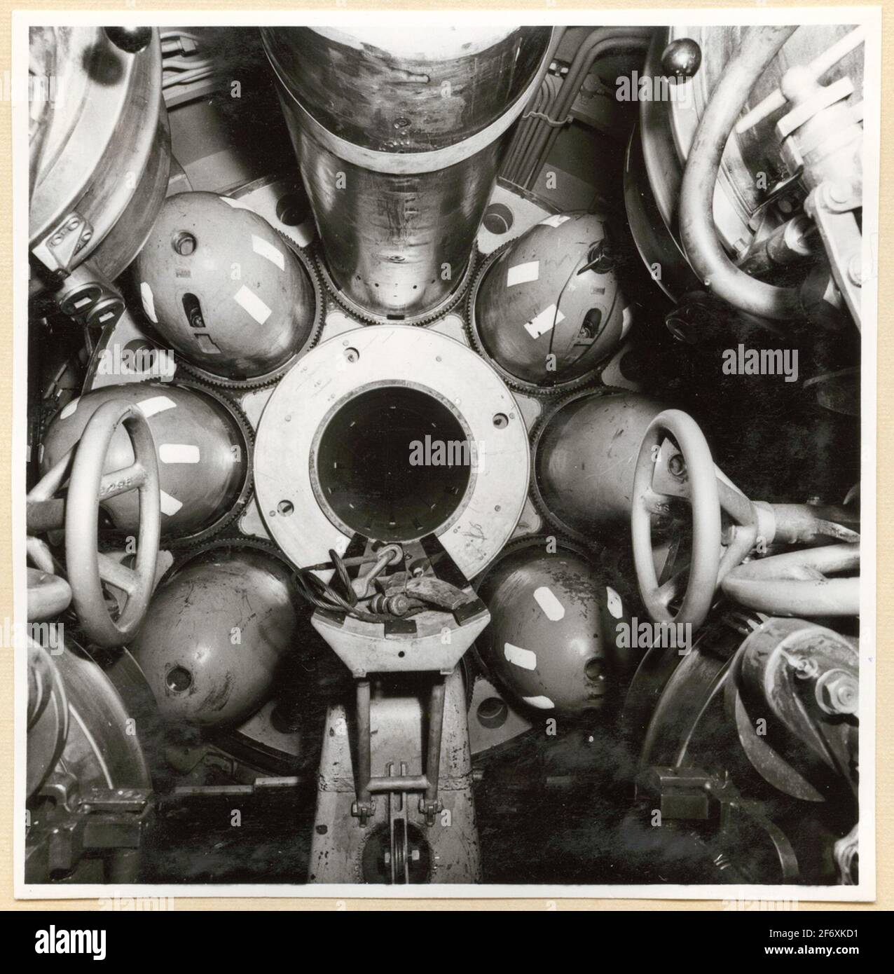 Torpedo room.Torpedmagasin seen .. Kockums AB (depicted name), shark ...