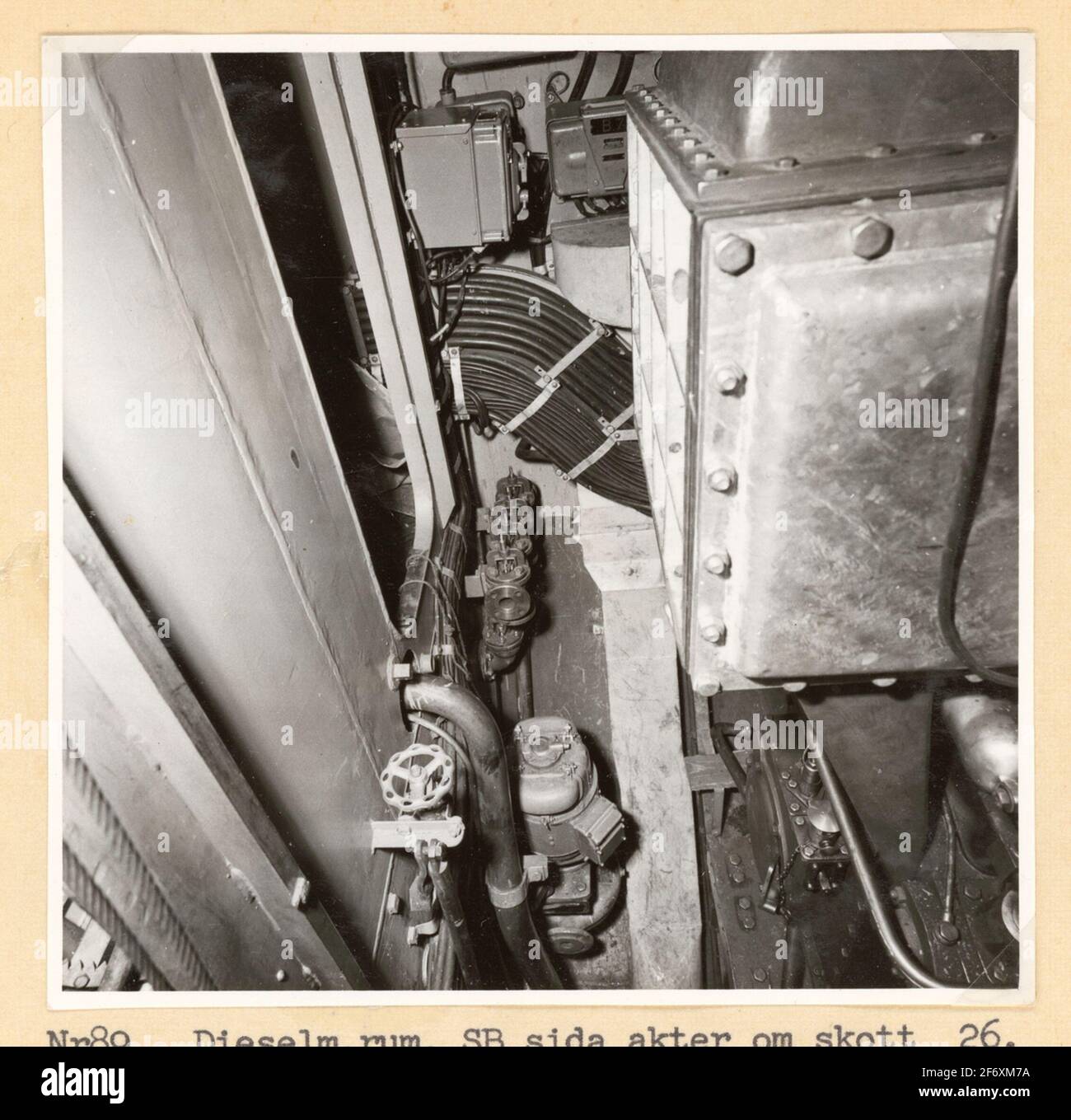 Dieselm.rum.SB Side Steps About Shots 26 .. Kockums AB (depicted name), The shark (depicted name ...