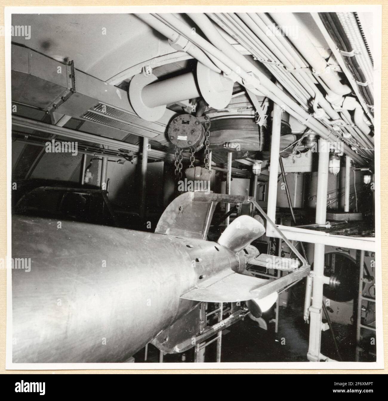 The torpedo room.Changing part seen bb page .. Kockums AB (depicted ...