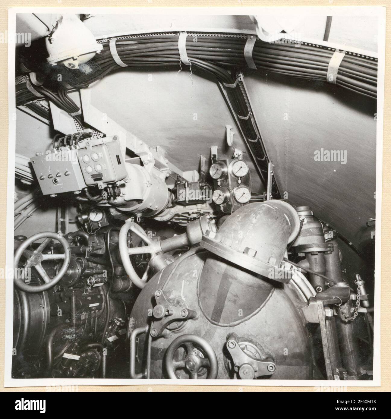 The torpedo room.The roof over the tubes seen aft .. Kockums AB ...