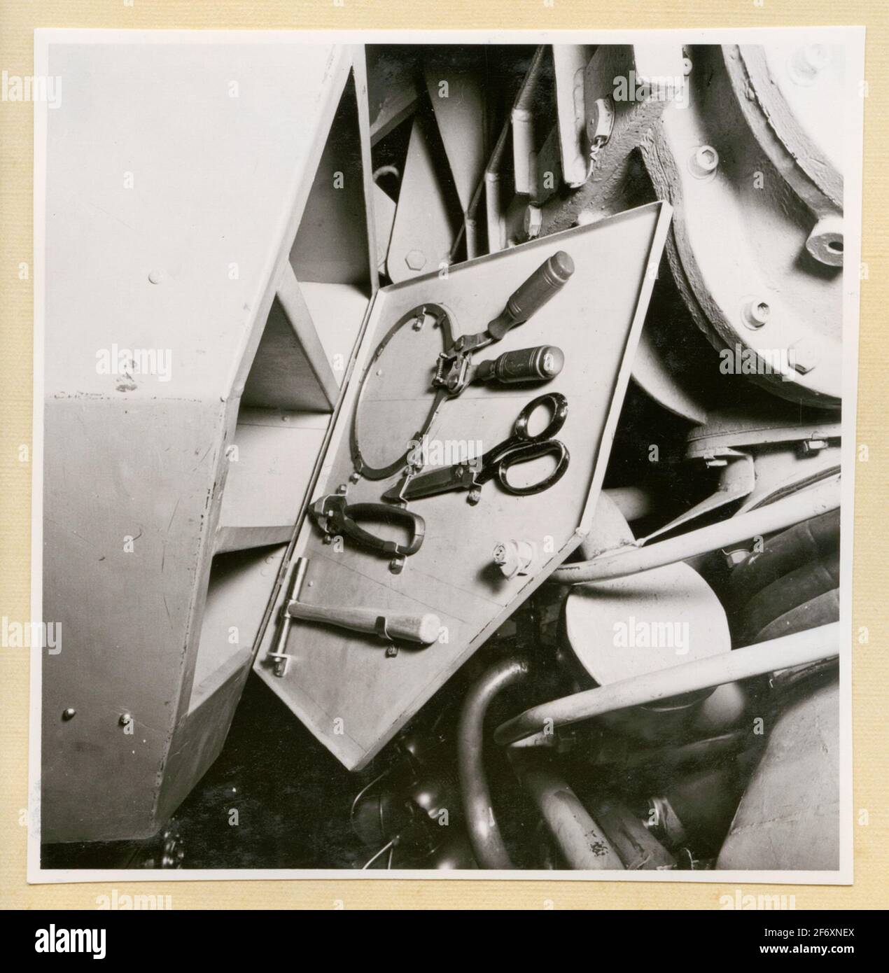 Machineupb.Tool cabinet SB.DM room .. Kockums AB (depicted name), shark ...