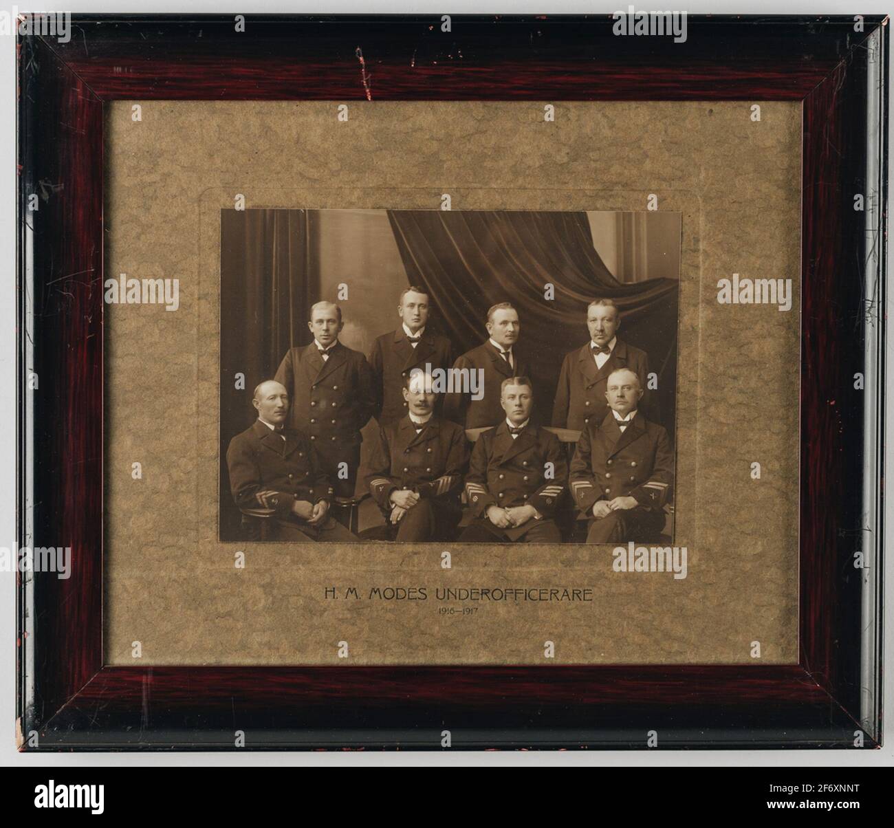 The picture represents a group frame of sub-officers from the hunter ...
