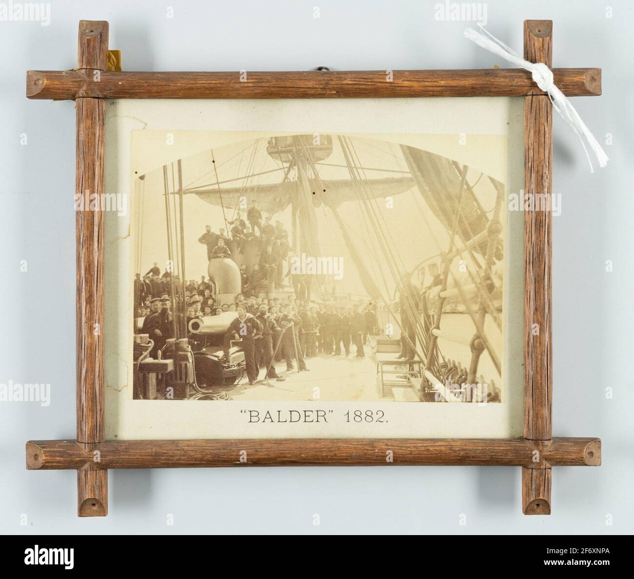 This group portrait shows the crew on board the corvette Balder in 1882 ...