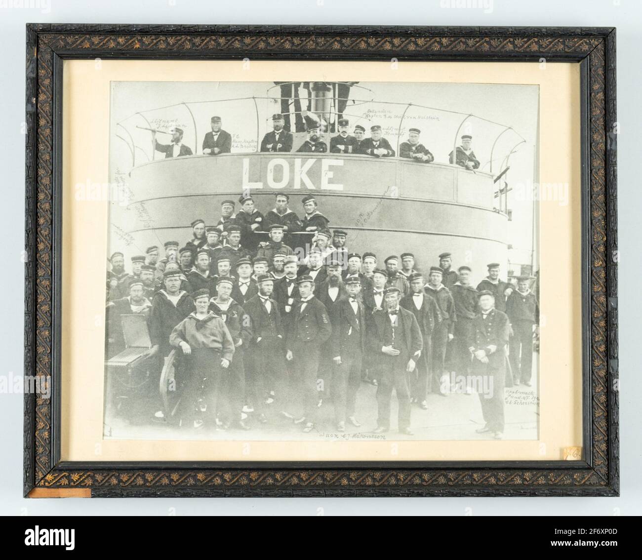 This group photo depicts the crew on board Monitor Loke in 1877. On ...