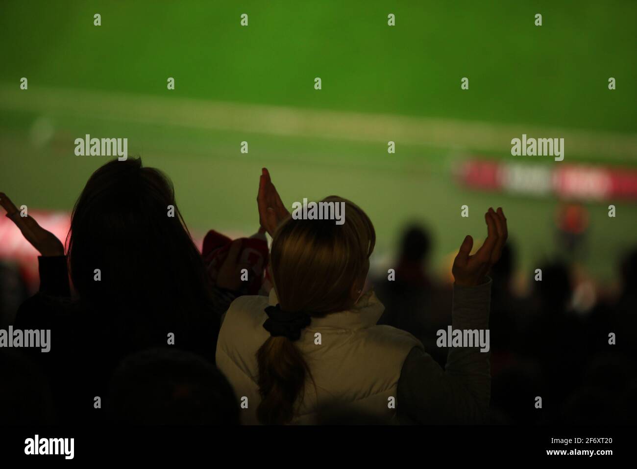 Spectators fans football Stock Photo - Alamy