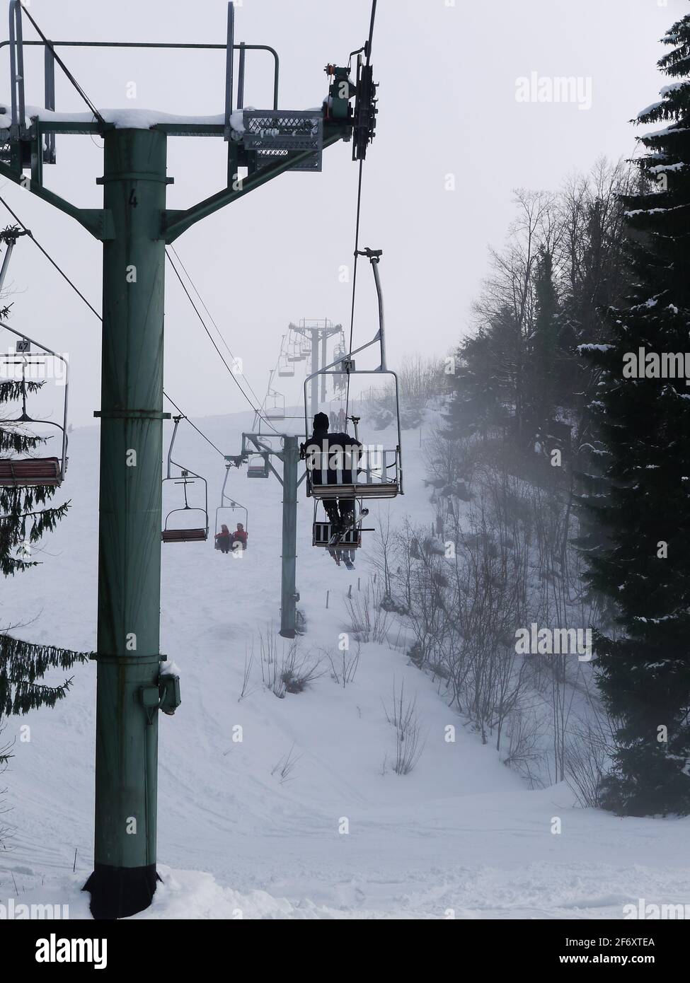 ski lift landscape Stock Photo - Alamy