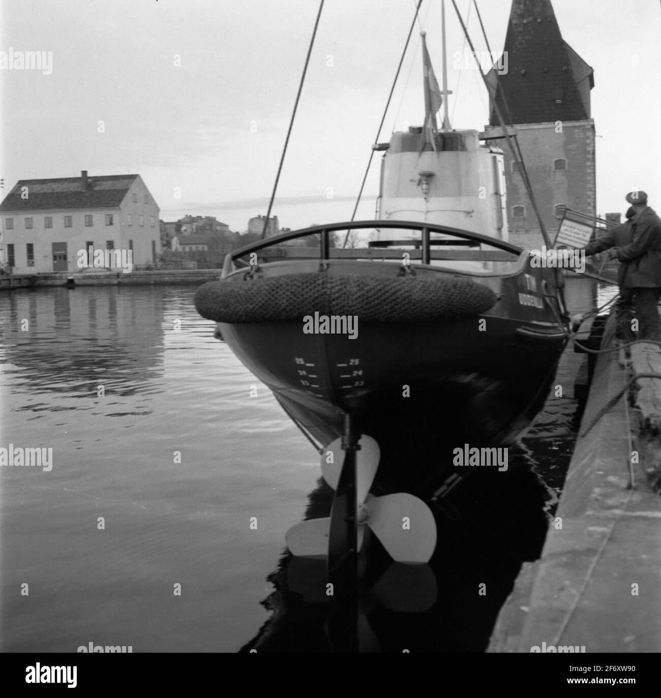 Tug Tim from Uddevalla launch.Tim (depicted name Stock Photo - Alamy