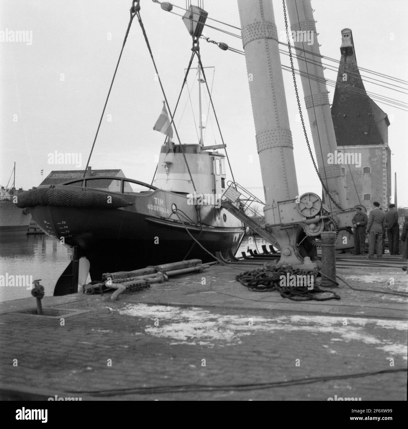 Tug Tim from Uddevalla launch.Tim (depicted name Stock Photo - Alamy