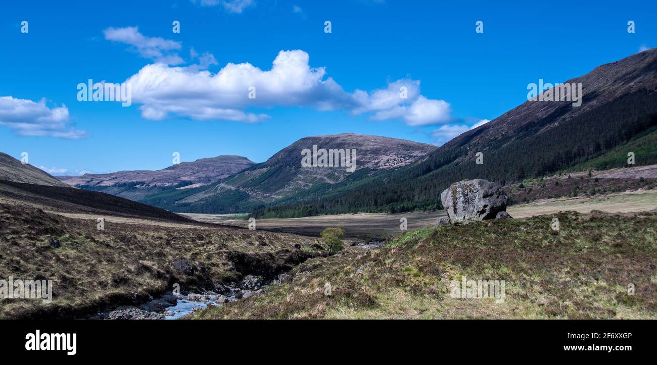 Landscape view from Fairy Pools, Cuillin Hills, Isle of Skye, Scotland ...
