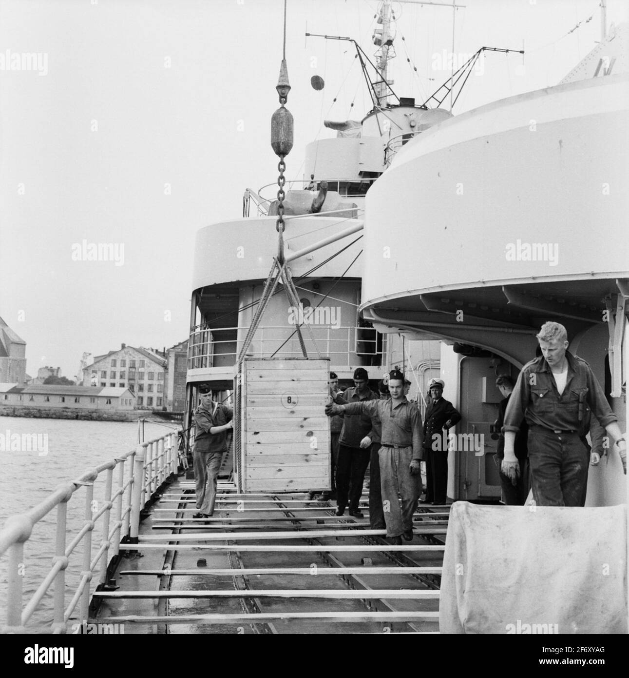 Waterway loading dock Black and White Stock Photos & Images - Alamy