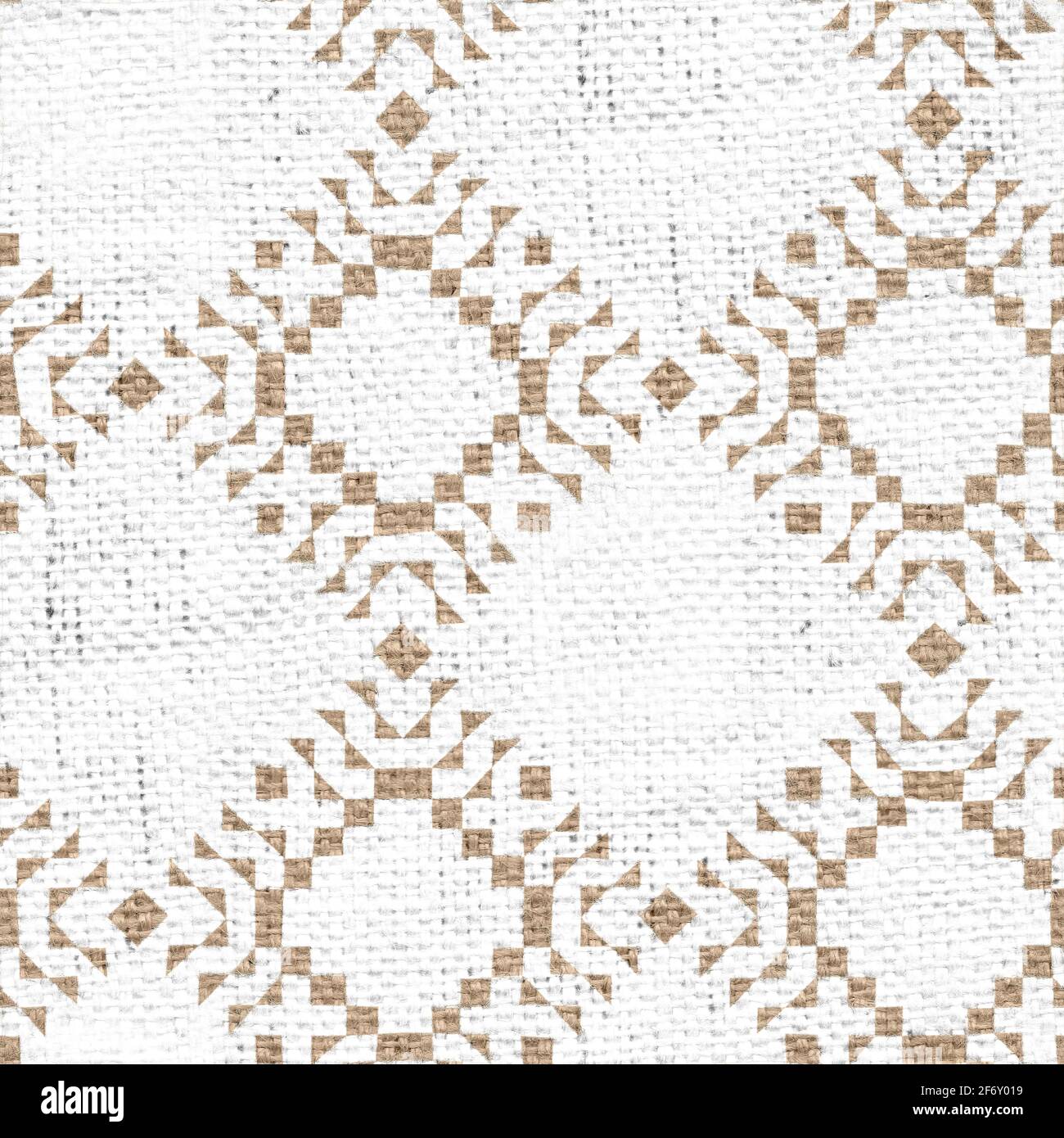 Seamless burlap with white paint pattern overlay Stock Photo - Alamy