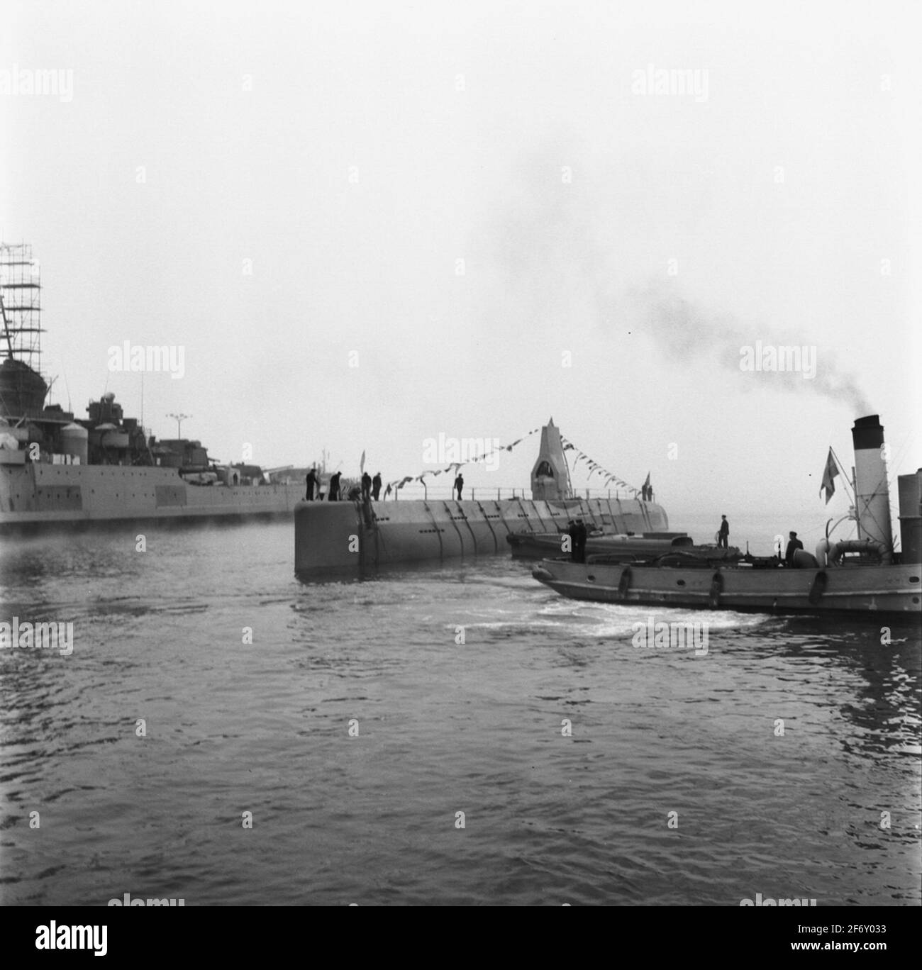 The submarine ferret launch.Ferries (depicted name Stock Photo - Alamy