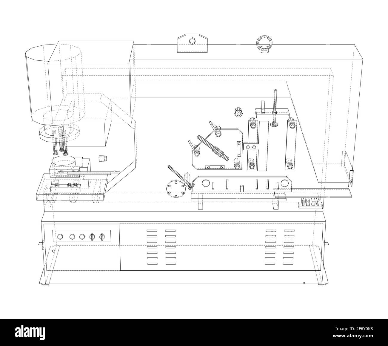 Metalworking CNC machine. Vector Stock Vector Image & Art - Alamy