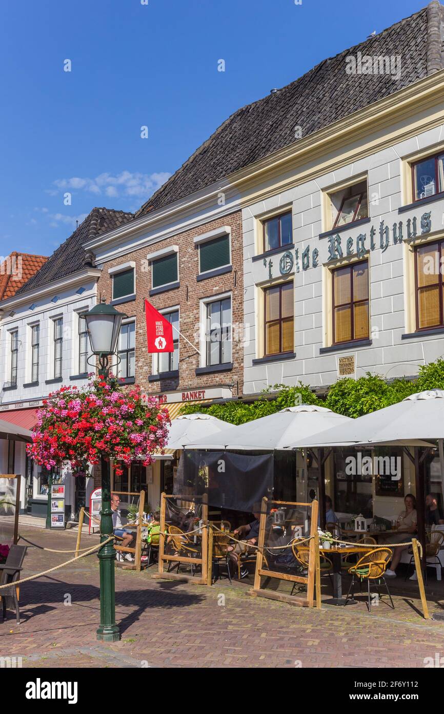 Restaurants and bars in the historic center of Elburg, Netherlands ...