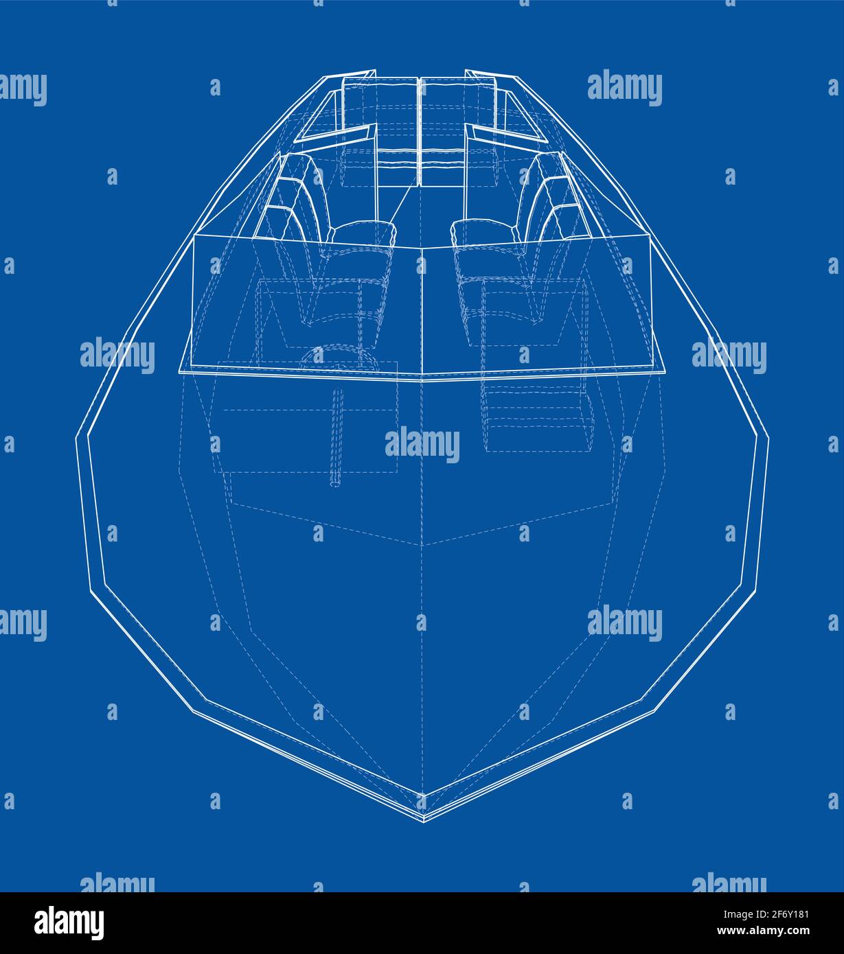 Modern boat with seats. Vector Stock Vector Image & Art - Alamy