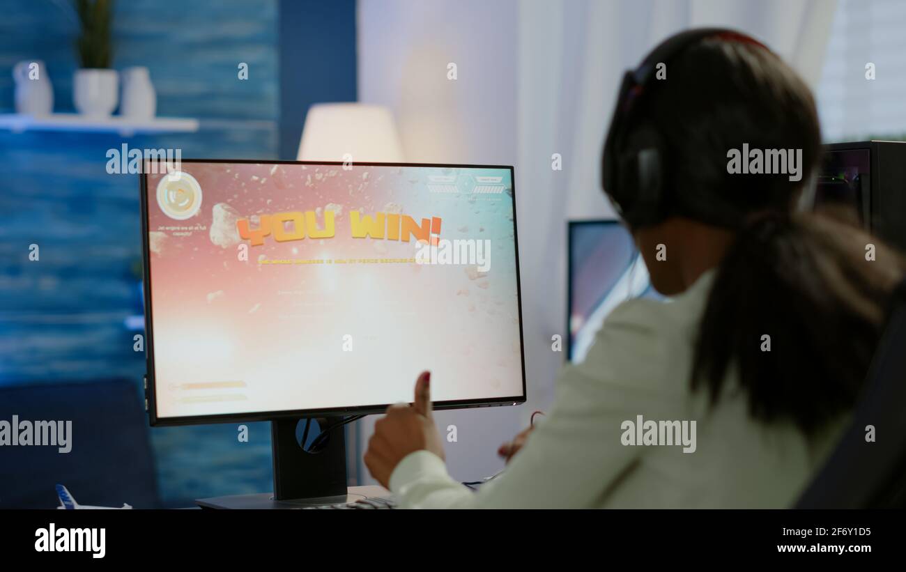 African pro esport gamer headset hi-res stock photography and images ...