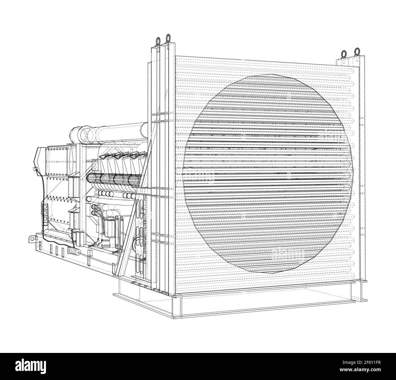 Large industrial diesel generator. Vector Stock Vector Image & Art - Alamy
