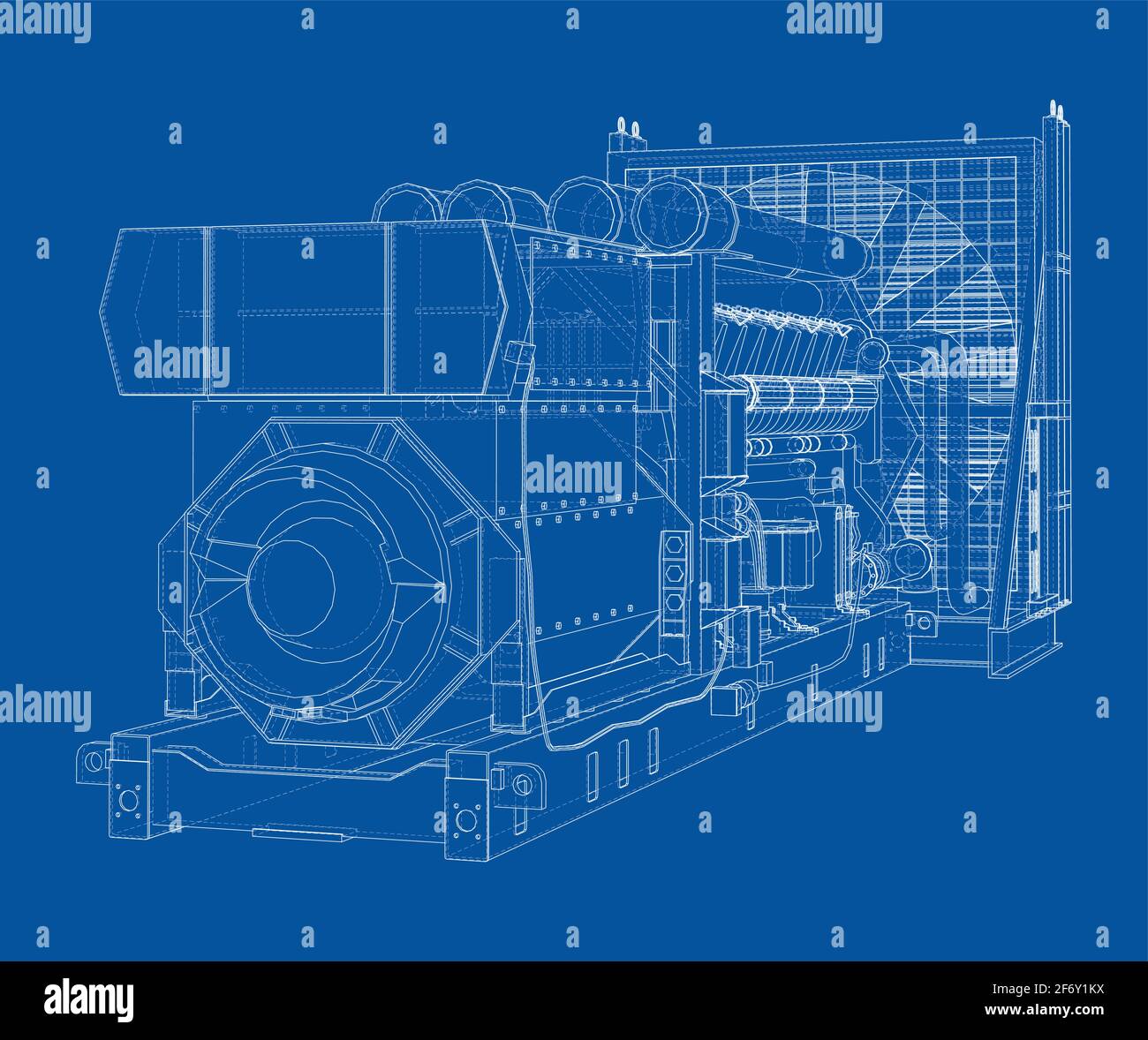Large industrial diesel generator. Vector Stock Vector Image & Art - Alamy