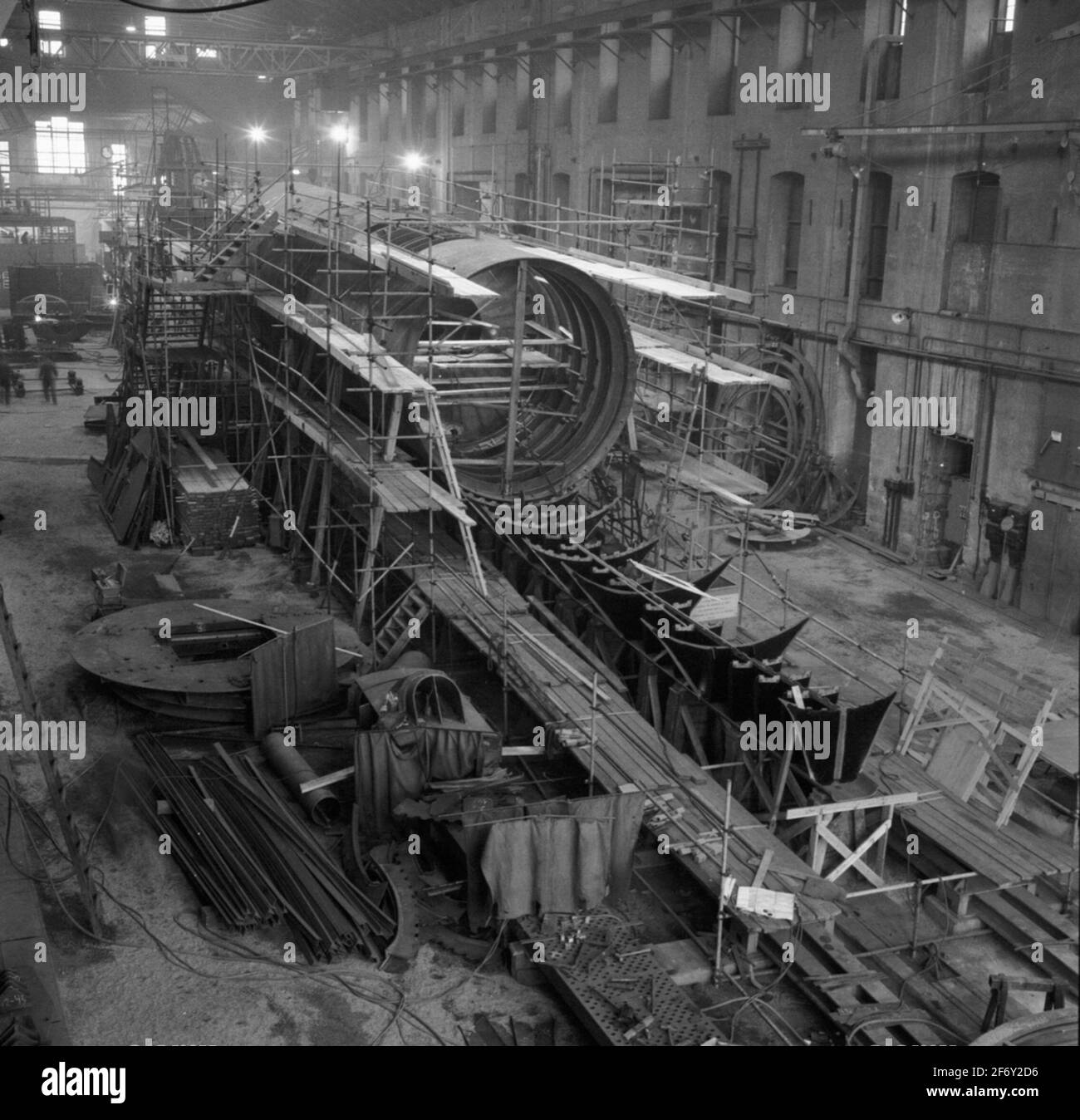 Submet in sheet metalworks under building.Sweden, Blekinge, Blekinge ...