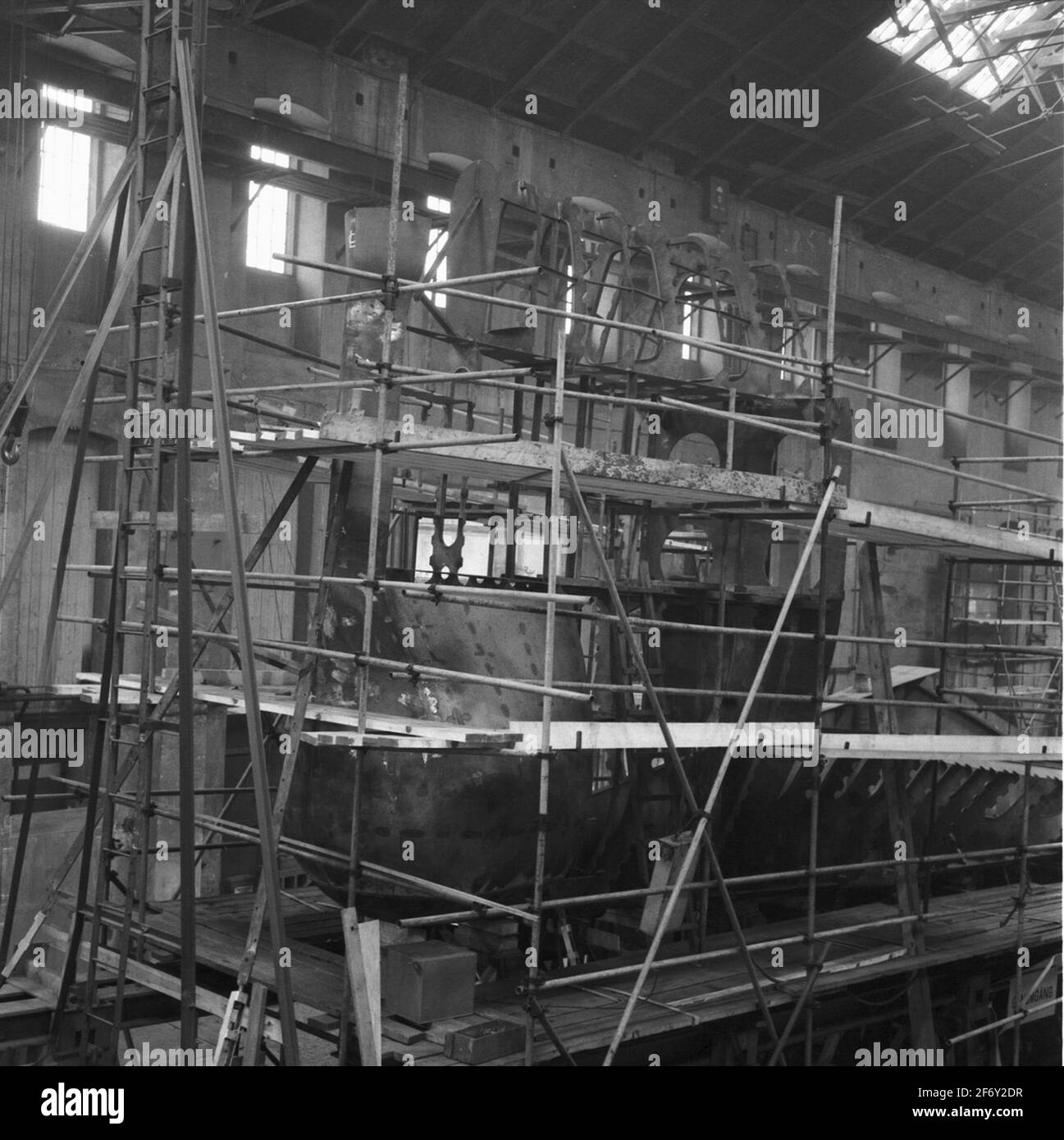 Submet in sheet metalworks under building.Sweden, Blekinge, Blekinge ...