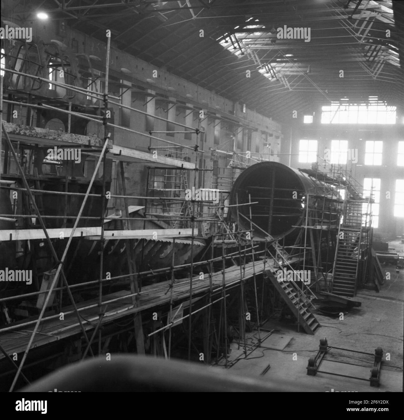 Submet in sheet metalworks under building.Sweden, Blekinge, Blekinge ...