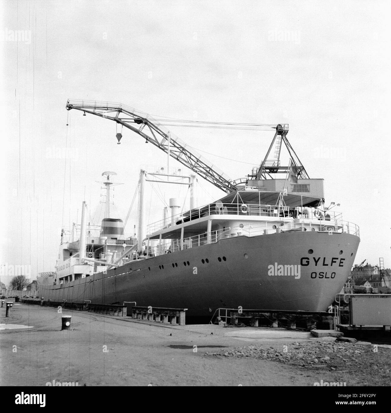 M / s Gylfe in the Oscarskajen and the dock.Gylfe (depicted - name ...