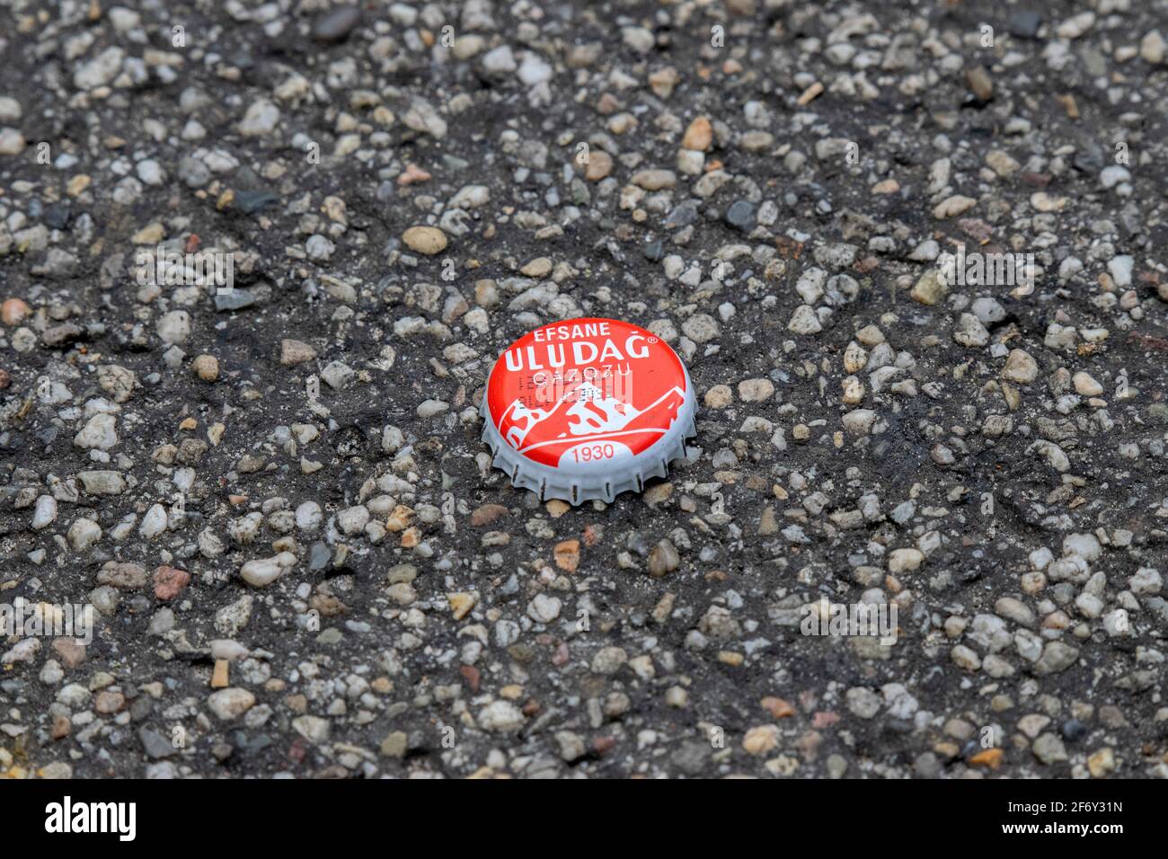Close Up Bottle Cap Efsane Uludag Gazozu At Amsterdam The Netherlands 3 ...