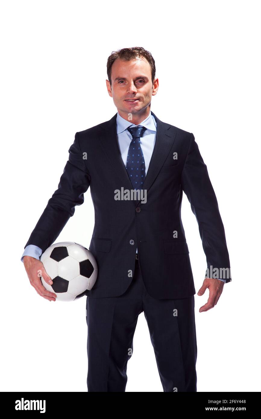 Happy football manager Cut Out Stock Images & Pictures - Alamy