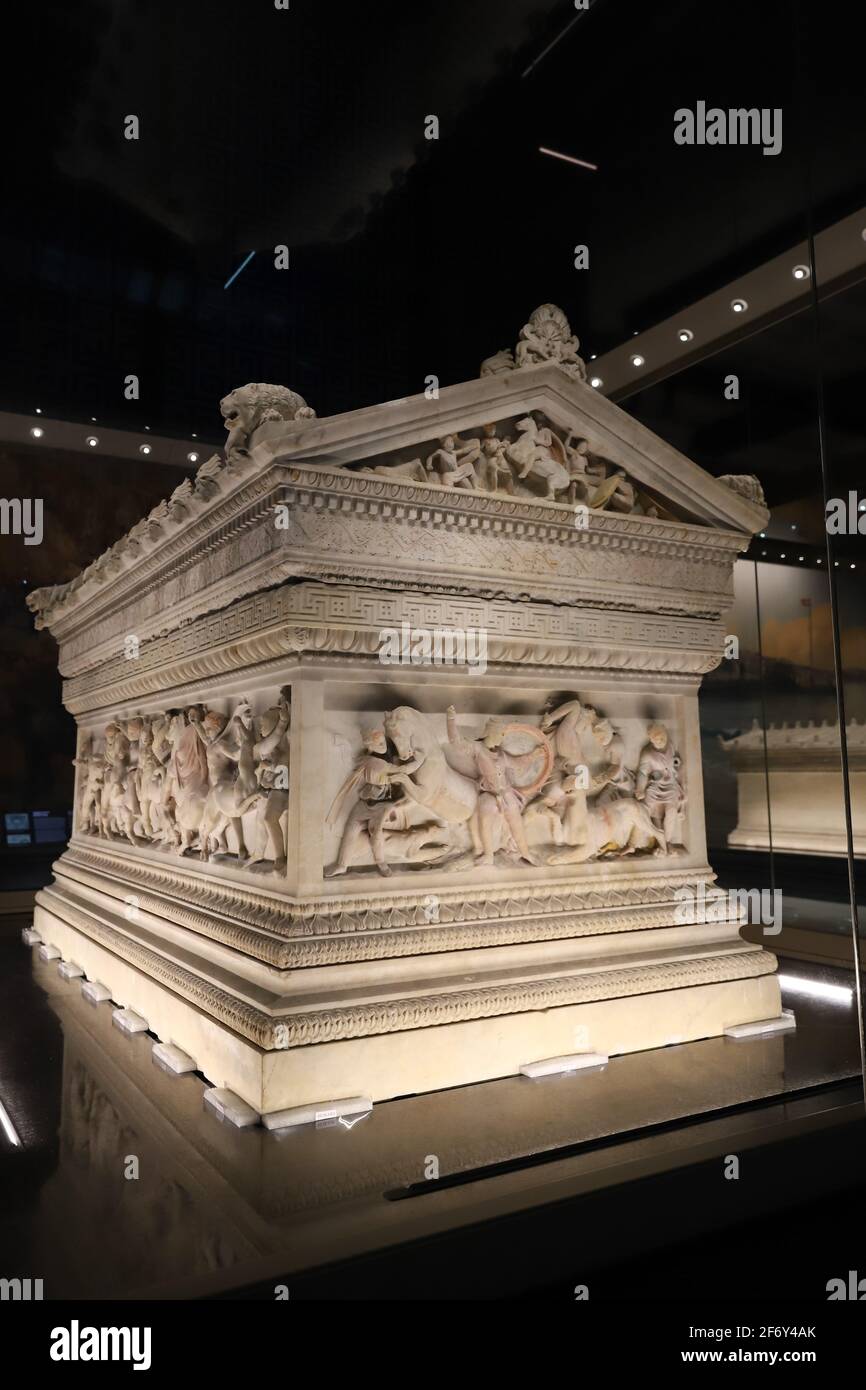 Alexander Sarcophagus in Istanbul Archaeological Museums, Istanbul City ...