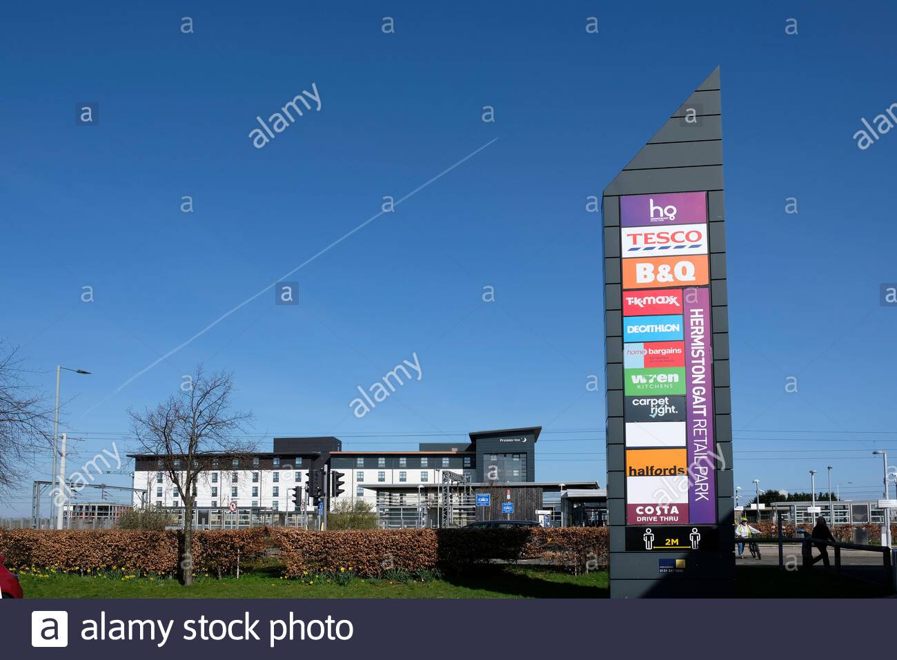 Hermiston Gait retail park sign, Edinburgh, Scotland Stock Photo - Alamy