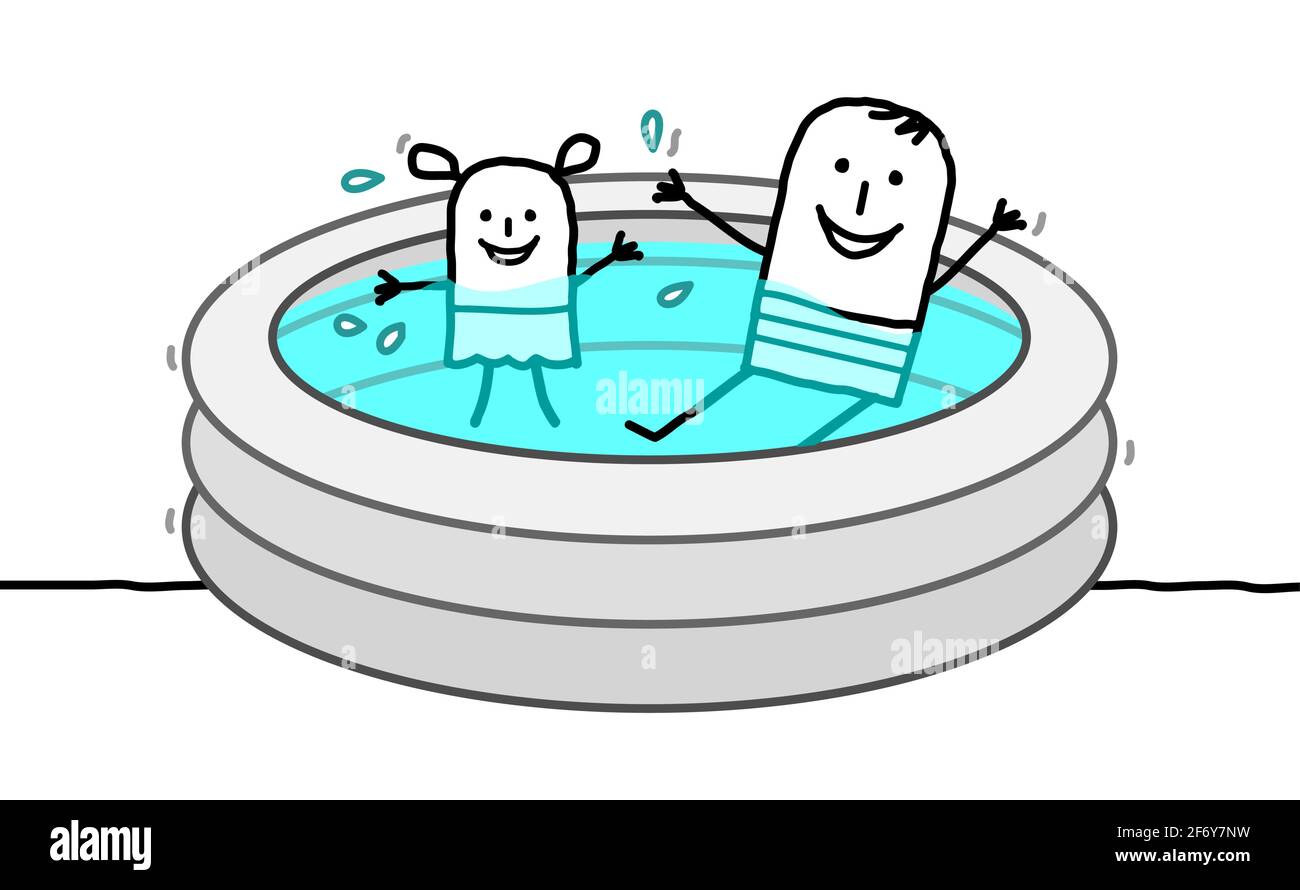 Having fun in the swimming pool Stock Vector Images - Alamy