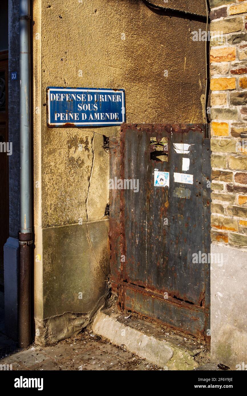 french warning sign Stock Photo - Alamy