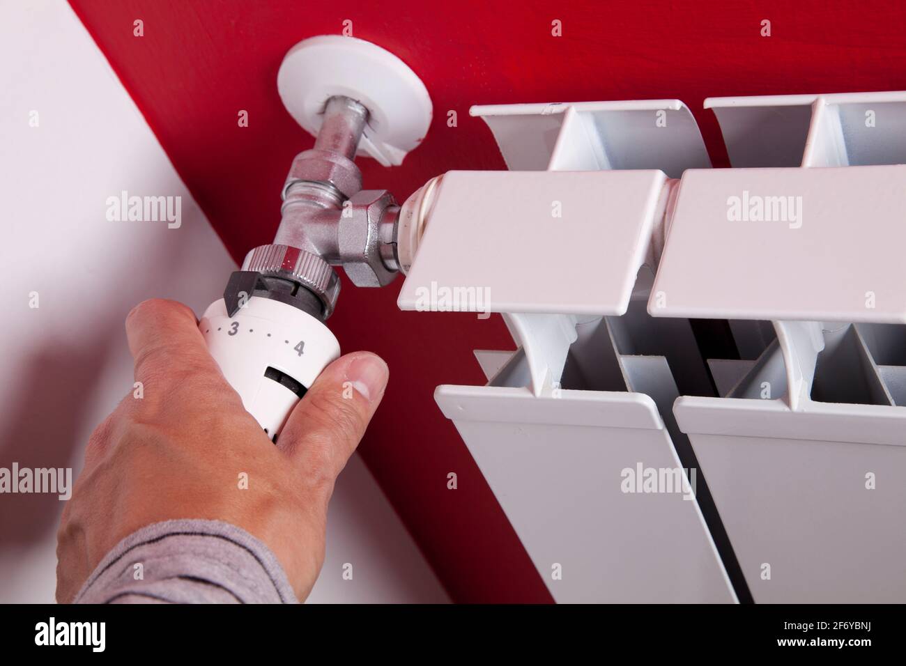 Radiator to warm the house interior Stock Photo - Alamy