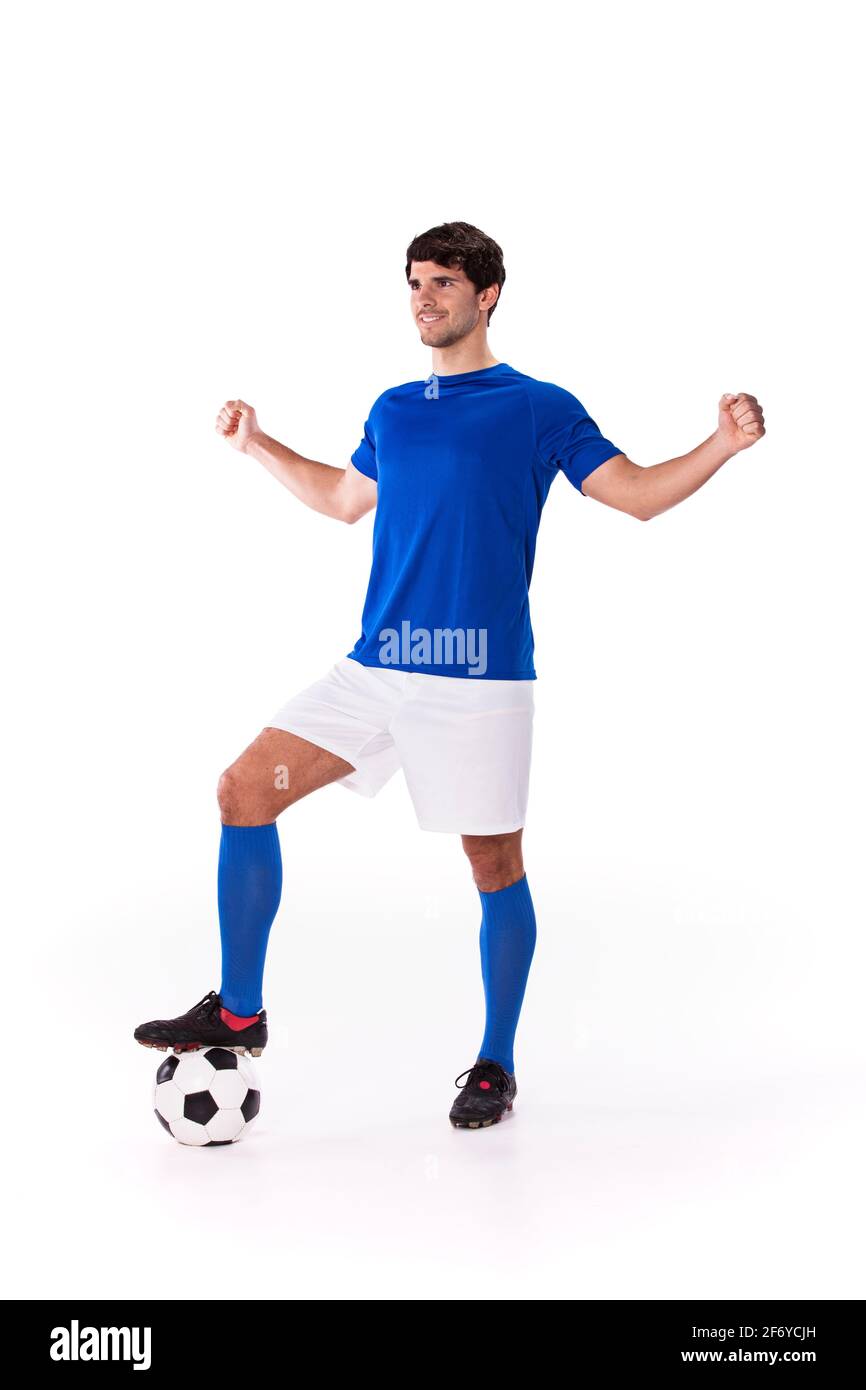 Male football player arms raised hi-res stock photography and images ...
