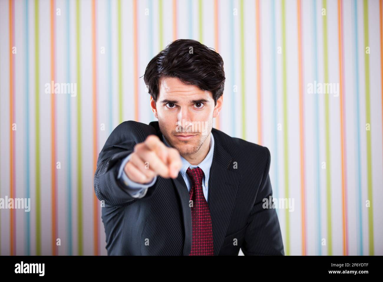 Office pointing finger hi-res stock photography and images - Alamy