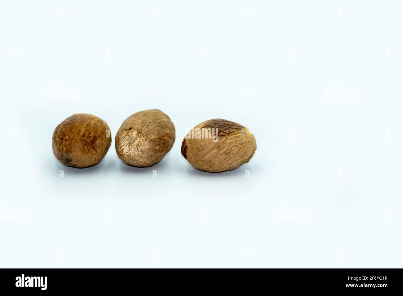 Mumbai , India - 15 March 2021, Nutmeg or Jaifal Spice on white ...