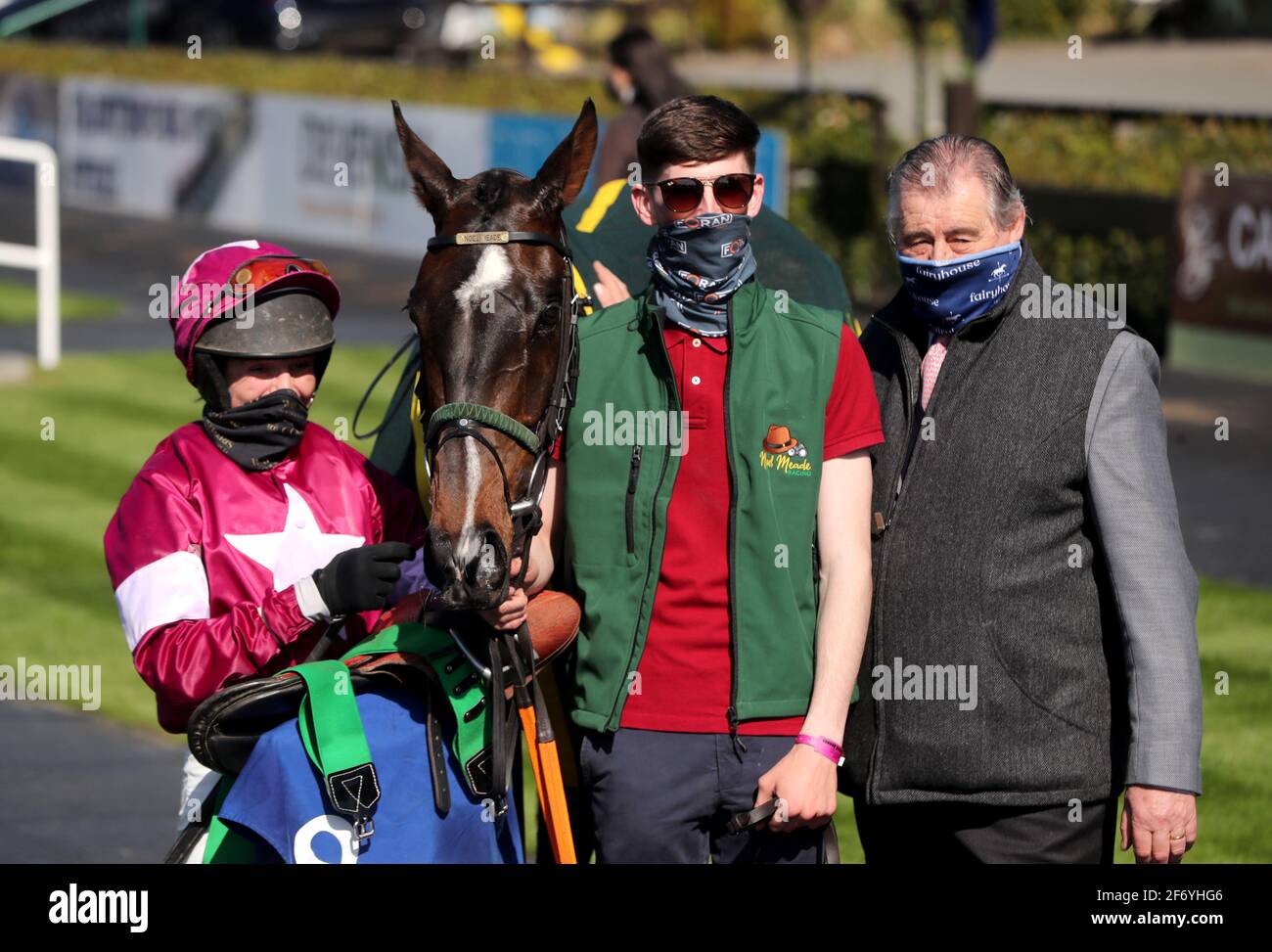 Jockey Elizabeth Anne Lalor (left) and trainer Noel Meade (right ...