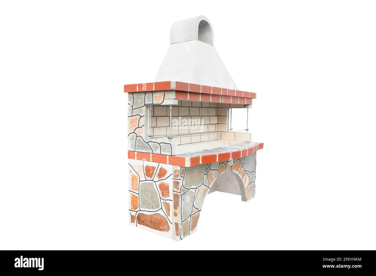 Extra Large unused Barbecue Open Fireplace For Cookout Food. Party ...