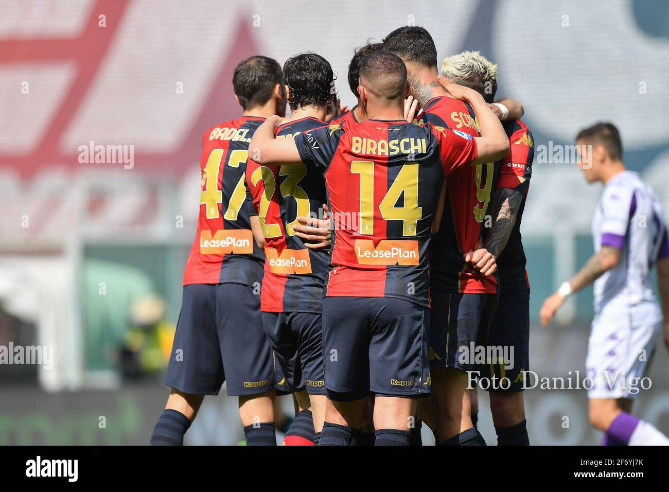 Luigi Ferraris stadium, Genova, Italy, 03 Apr 2021, team Genoa ...
