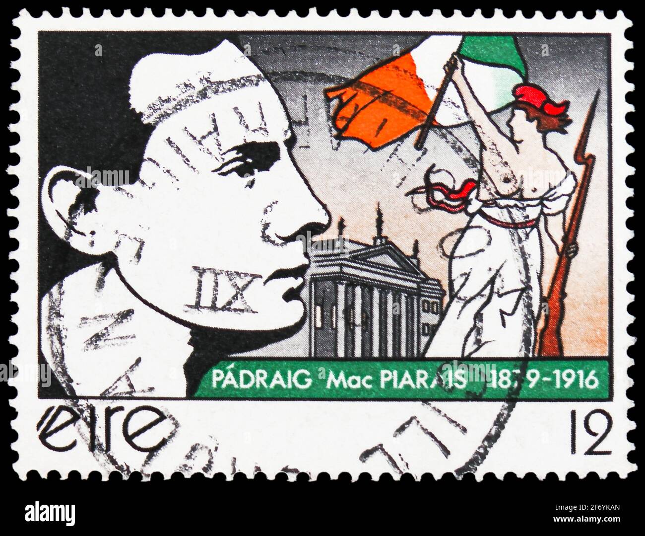 MOSCOW, RUSSIA - JANUARY 18, 2021: Postage stamp printed in Ireland ...